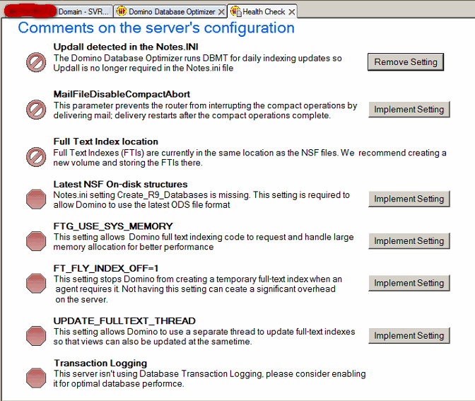 Work related ramblings: Domino Database Optimizer Health Check