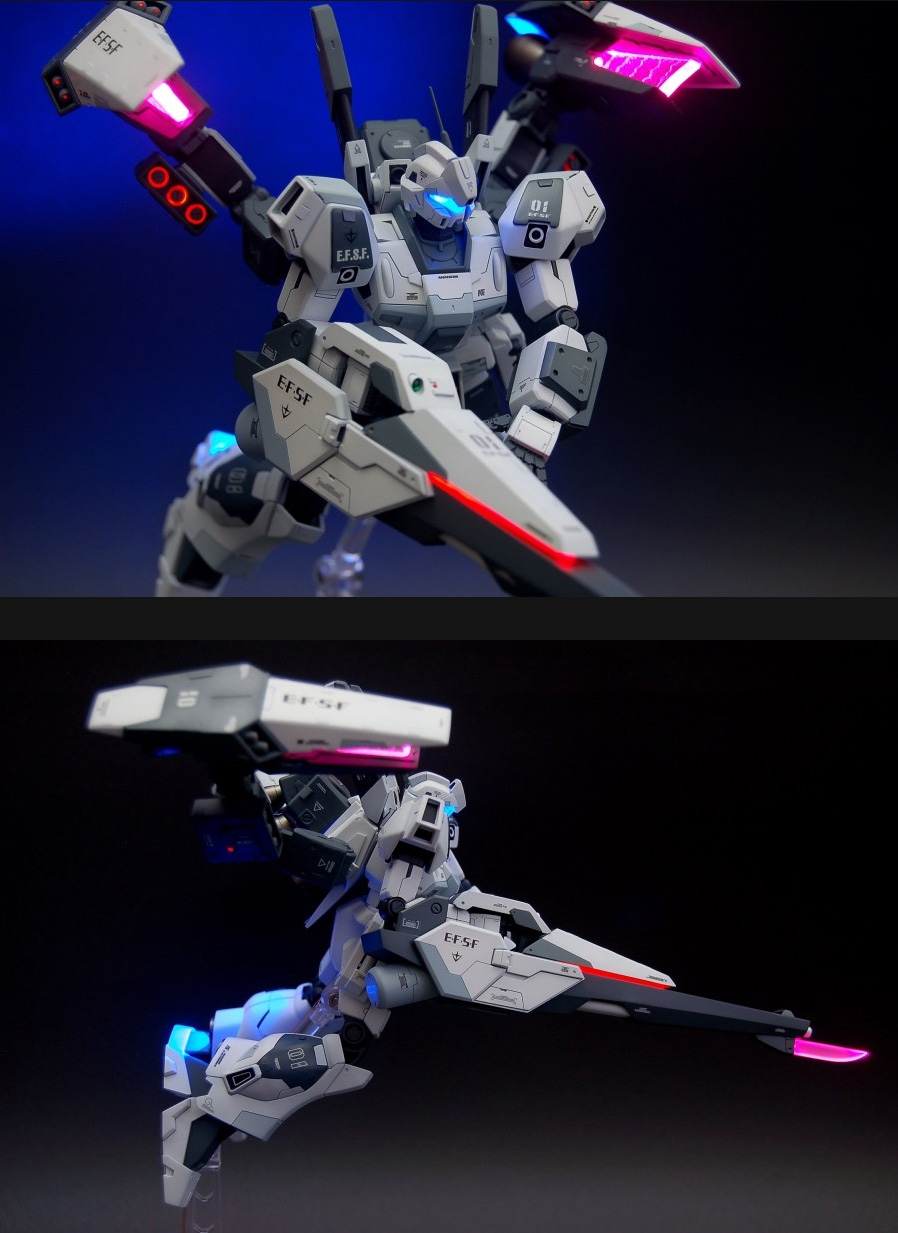 GUNDAM GUY: 1/144 Super Jegan Lancer - Custom Build w/ LEDs