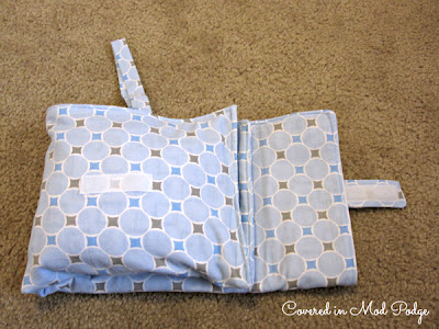 Covered in Mod Podge: Travel Diaper Changing Pad Clutch Tutorial