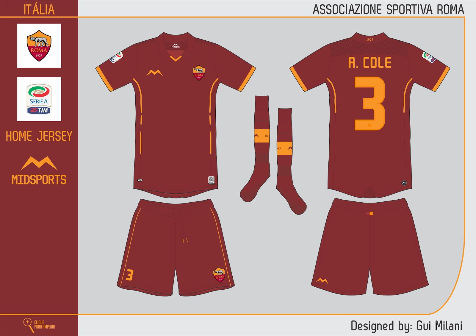 Midsports Design by Gui Milani: AS Roma