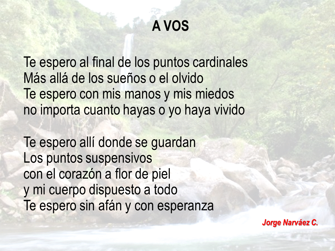 CUENTOS URBANOS Y OTROS POEMAS: A VOS