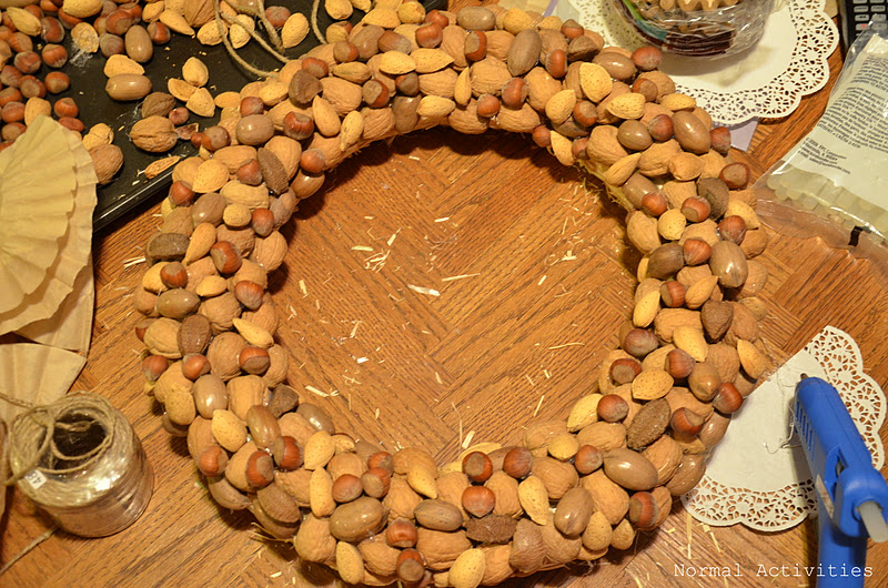 Normal Activities: so many nuts {a thanksgiving wreath}