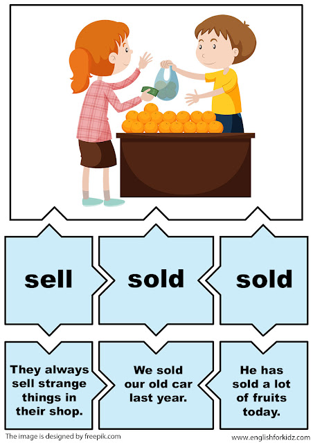 Irregular Verbs Puzzle Flashcards (Part 3)