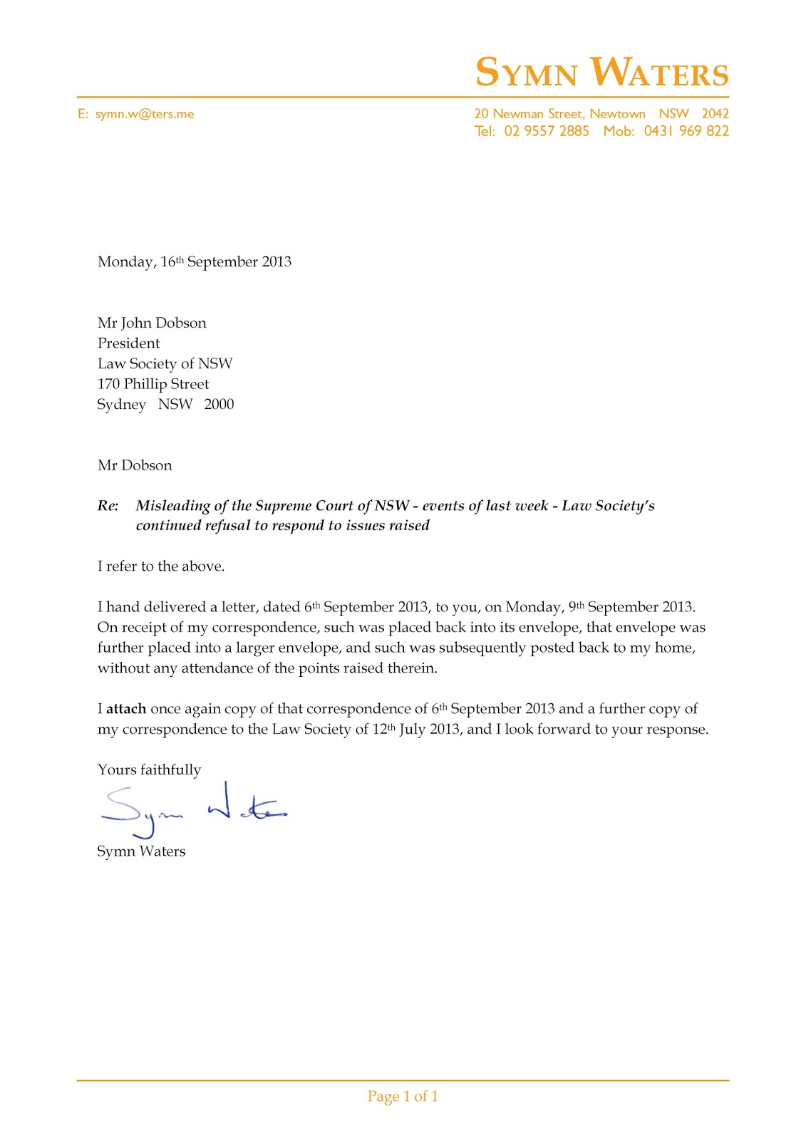 Inaction by the Law Society and the Office of the Legal Services ...