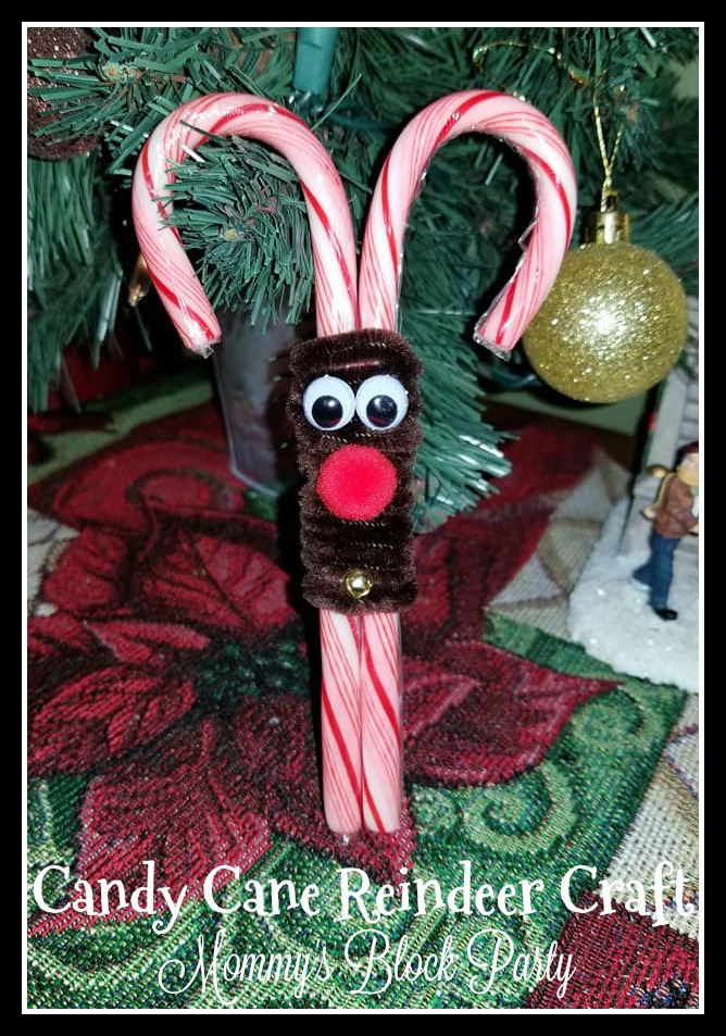 Easy Candy Cane Reindeer Craft - Mommy's Block Party