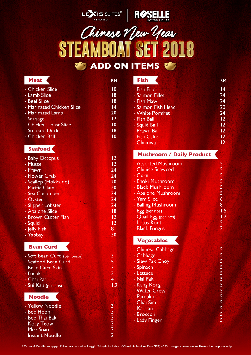 Chinese New Year Dining at Lexis Suites Penang