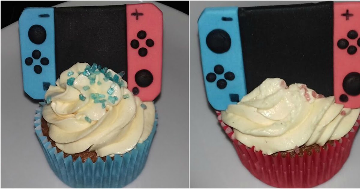 Vainilla & Chocolate: Nintendo Switch de Fondant y Cupcakes de ...