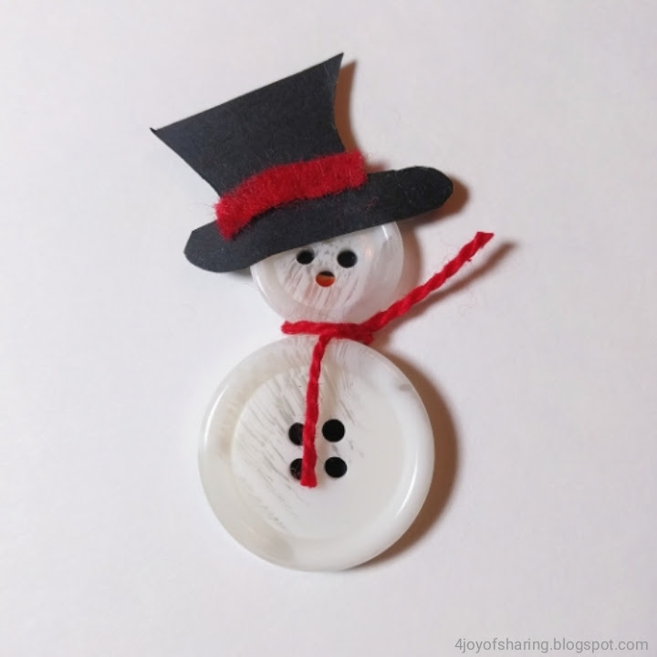 Snowman Lapel Pin Christmas Craft - The Joy of Sharing