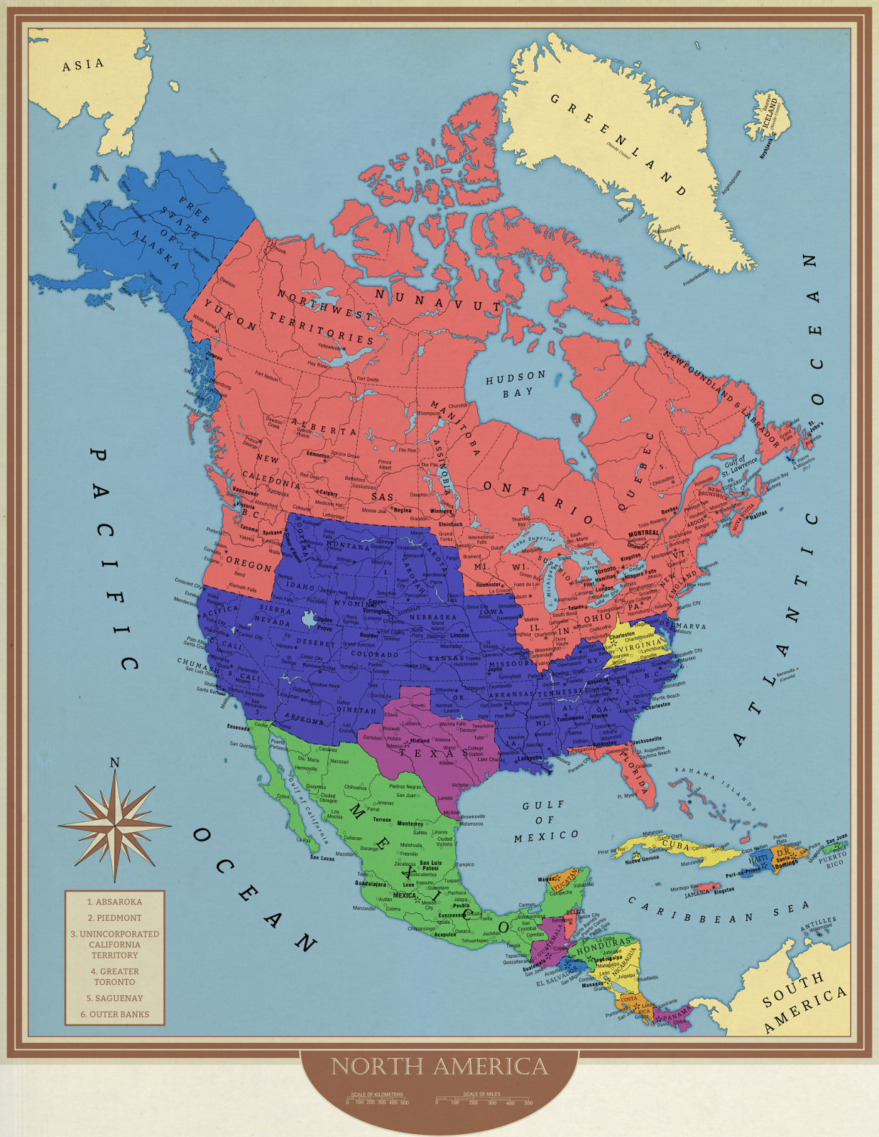 North America in the Rise of the North Timeline : r/AlternateHistory