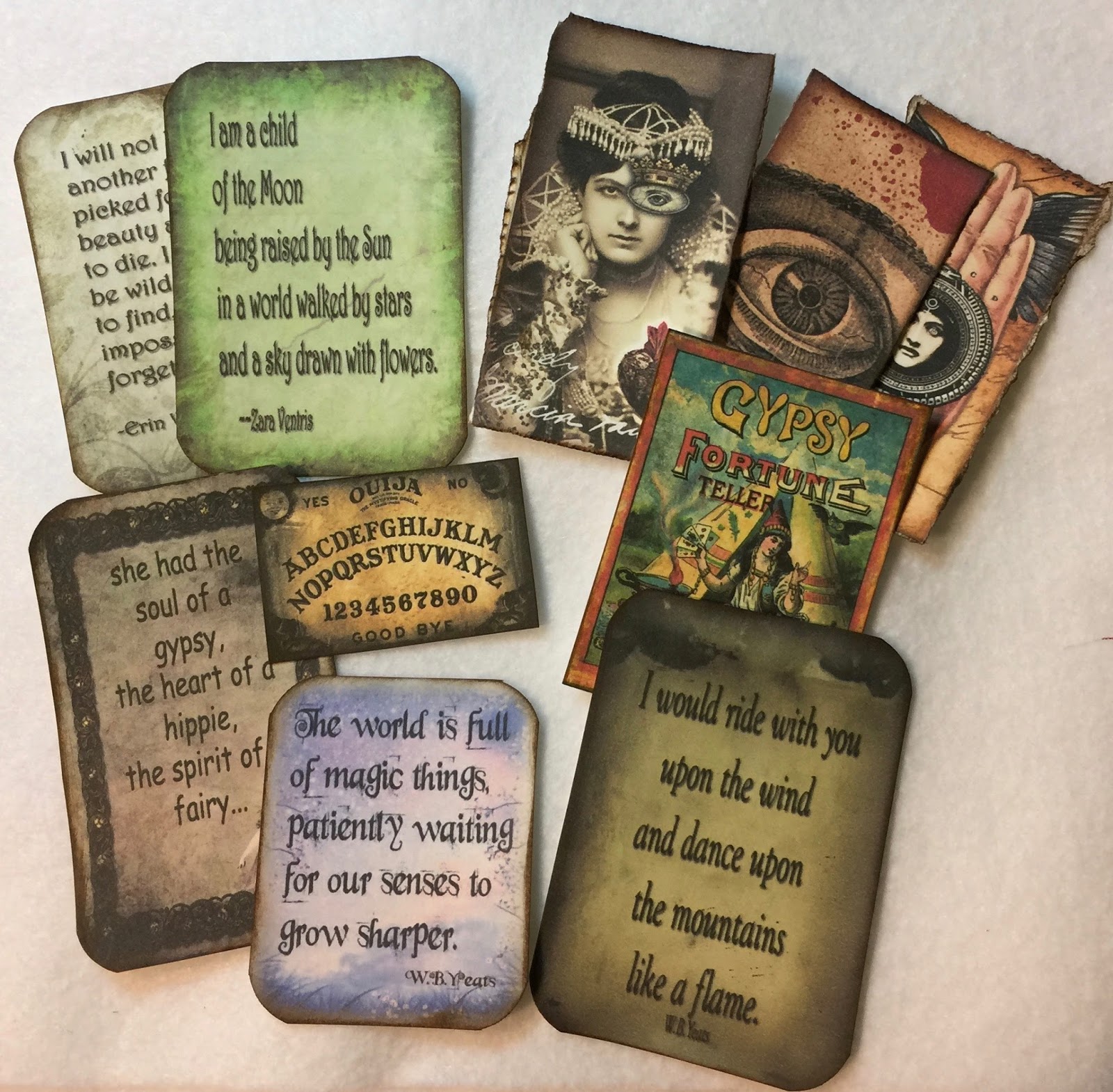 Grandmas laces: Gypsy Spells & Fortunes Mixed Media Fabric Book