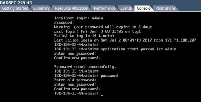 My Tech Notes Reset Cisco Ise Cli And Gui Password