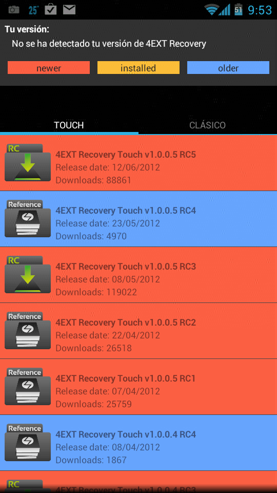 imahginable: HTC EVO 3D: Instalar 4EXT Recovery Touch