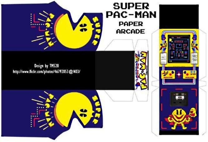 Papercraft Pacman Ghosts Tektonten Papercraft