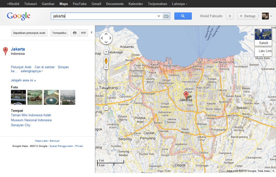 Mengukur jarak dan menentukan rute jalan via google Maps (Update ...