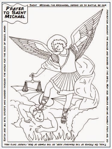 Saint Michael Coloring Pages Sketch Coloring Page