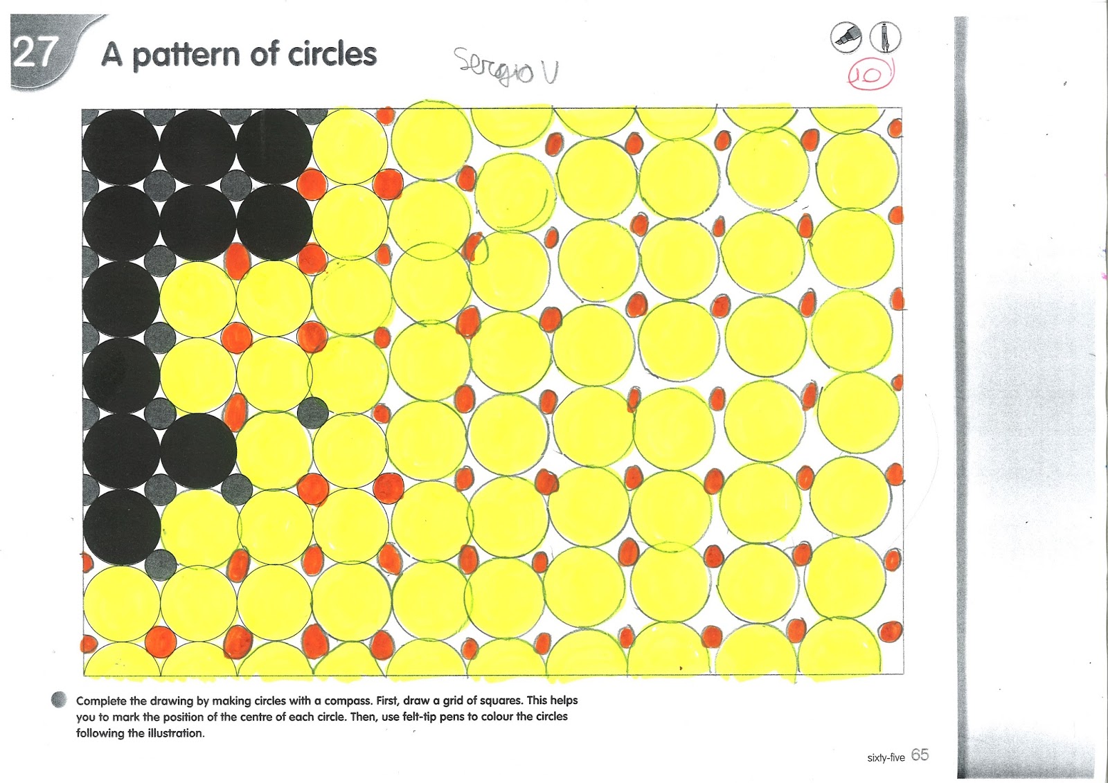 El cuaderno del maestro: A pattern of circles