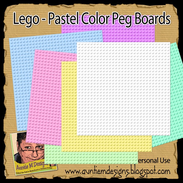 Auntie M Designs: Lego - Pastel Colors - Peg Boards and Bricks