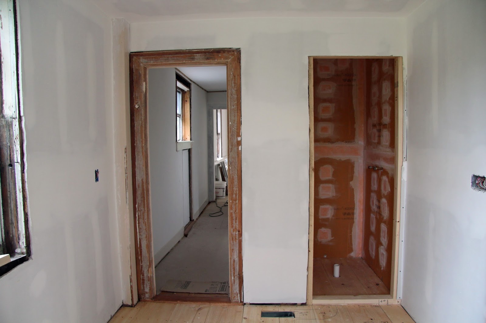 In the Fields : Creating a Shower from a Closet