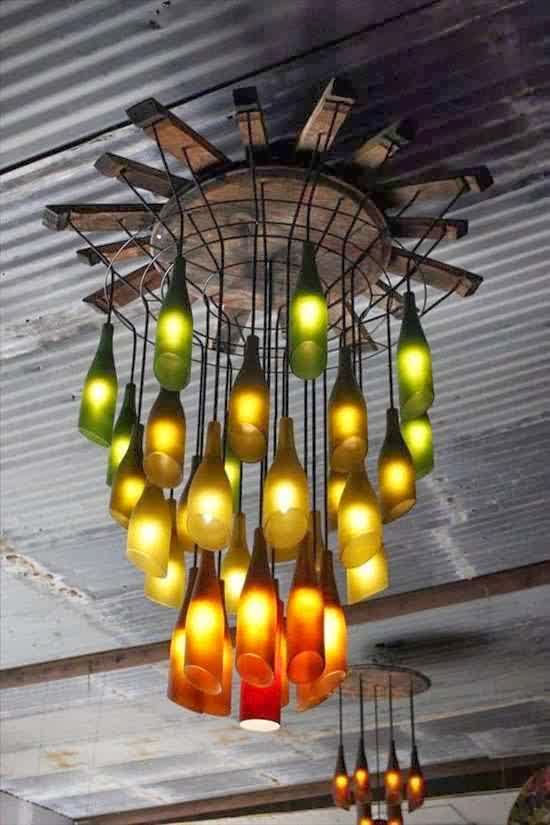 17+ Kerajinan Lampu Dari Botol