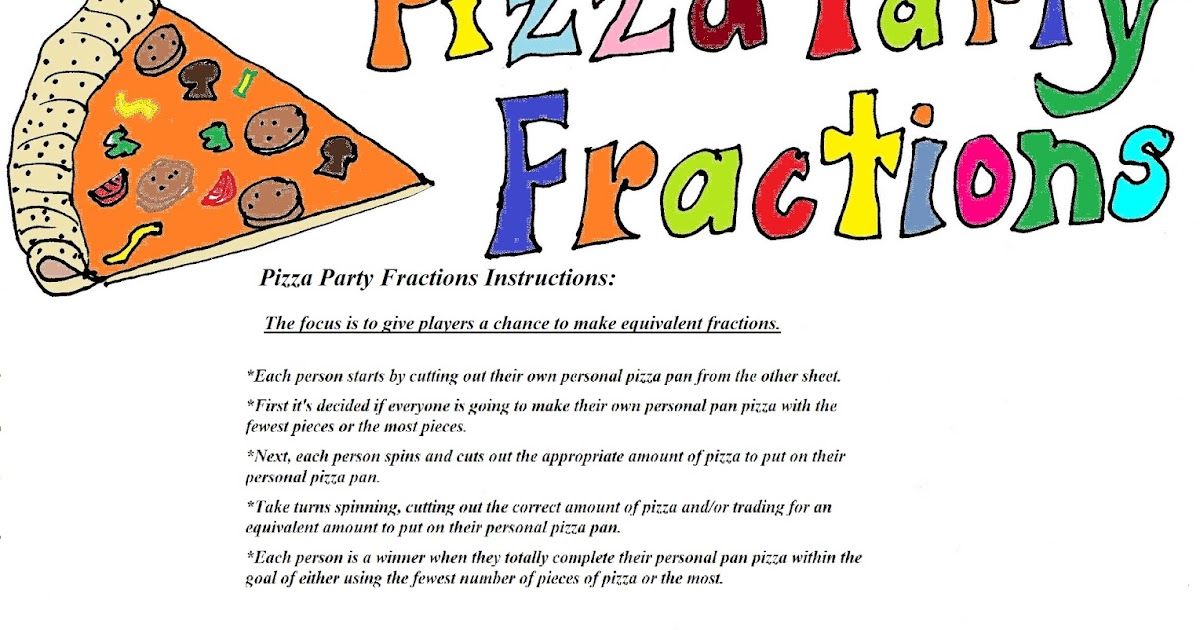 Ima Retired Teacher: Pizza Party Fractions