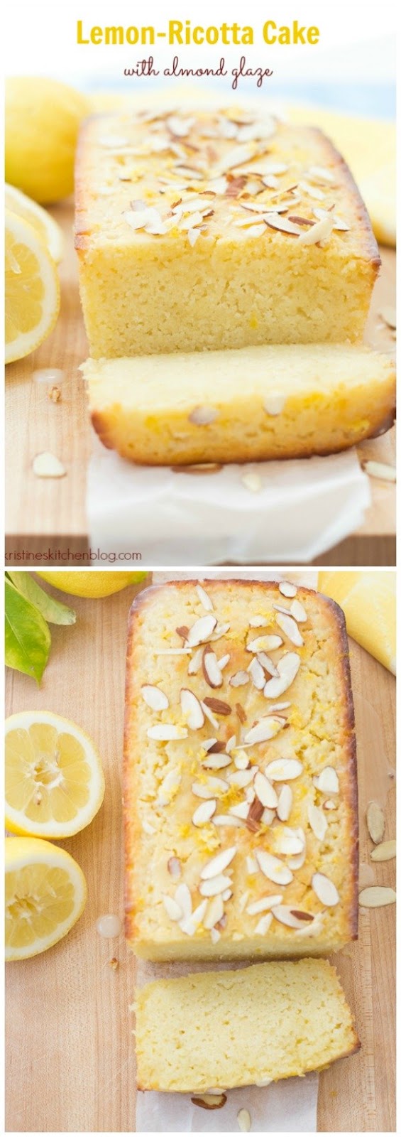 Lemon Ricotta Cake with Almond Glaze Recipes