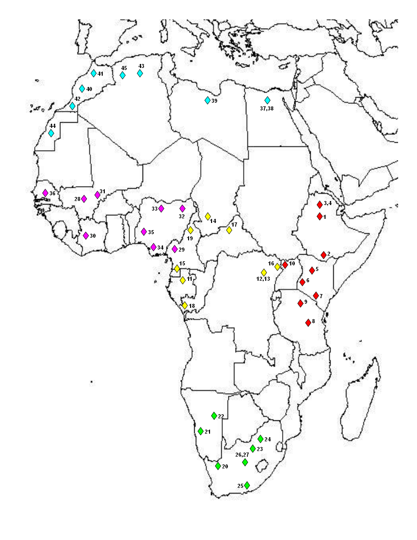 Ethio Helix ኢትዮ:ሒሊክስ: Gradient Maps for African ADMIXTURE components