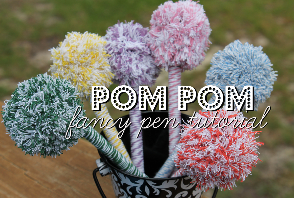 Fancy Pom Pom Pens tutorial!
