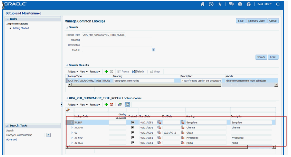Oracle HCM: How To Setup Calendar Events By Locations (Doc ID 1917689.1)