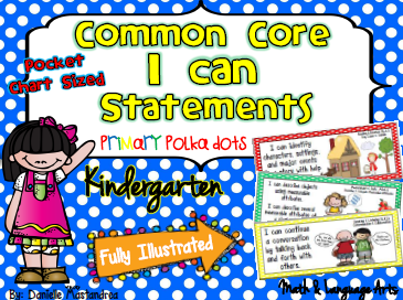 Krazee 4 Kindergarten: Currently July & Common Core "I Can" Statements