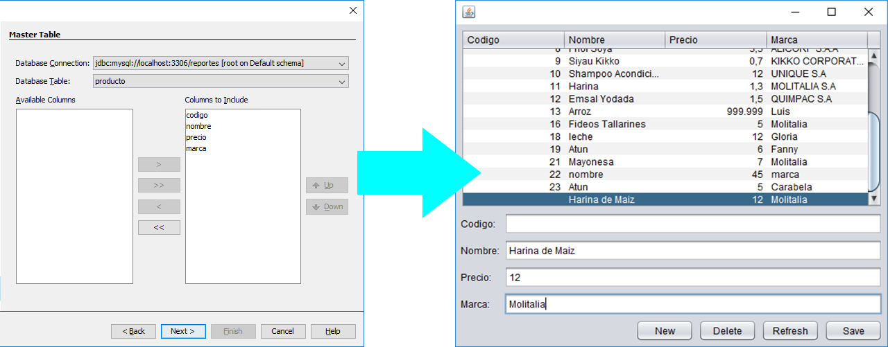 Generar conexión Java con base de datos