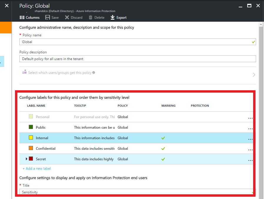 Azure Information Protection (AIP)