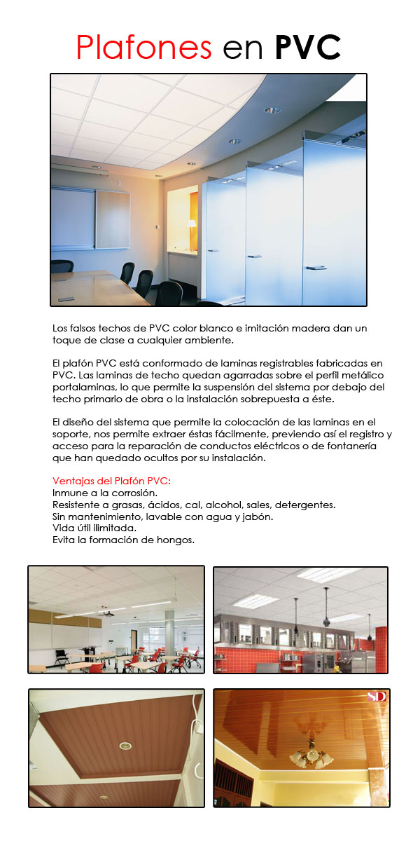 Plafones en PVC ~ Jorrahe Display