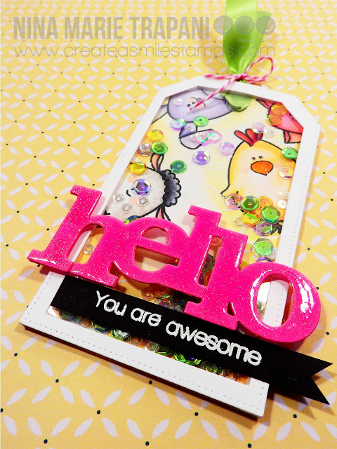 Create a smile: Shaker Tag Card