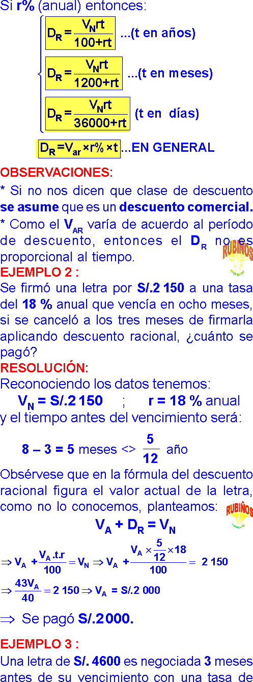 REGLA DE DESCUENTO COMERCIAL EJERCICIOS RESUELTOS PDF