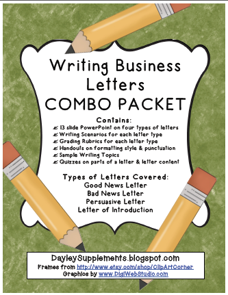 Dayley Supplements: Writing Business Letters Combo Pack