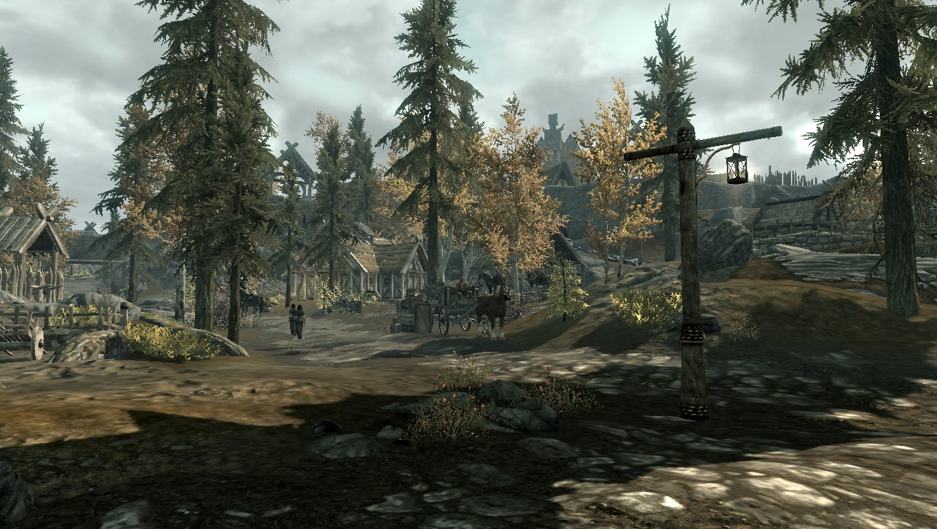 Skyrim Canvas: The Whiterun outskirts market mod plus the road lights ...