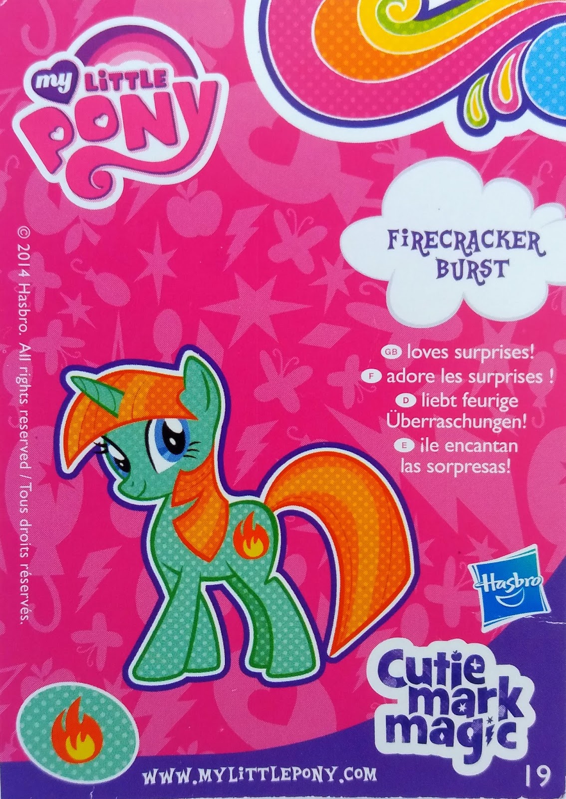 Moja kolekcja MY LITTLE PONY i innych zabawek: 19 Firecracker Burst ...