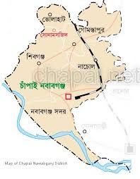 Chapai Nawabganj District: Map in Chapainawabganj