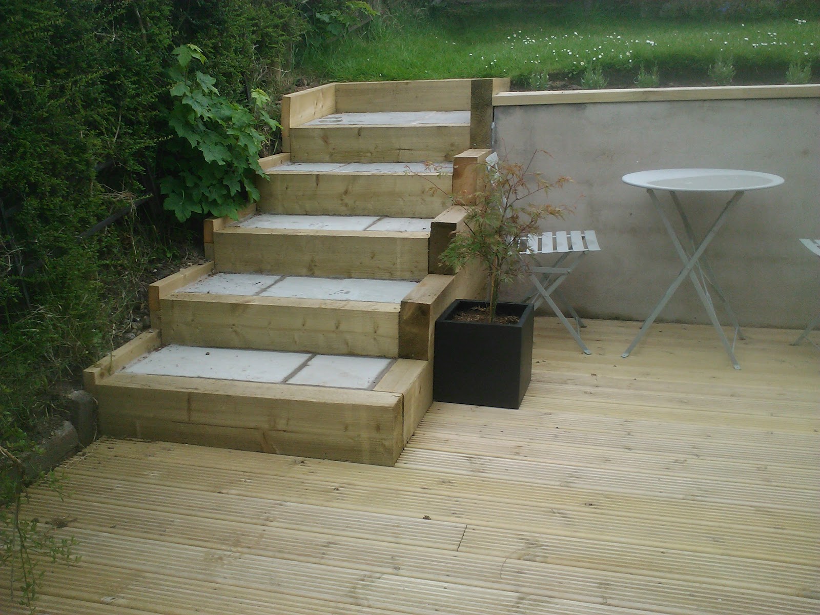 How To Build Landscape Timber Steps | How To Grade Landscape