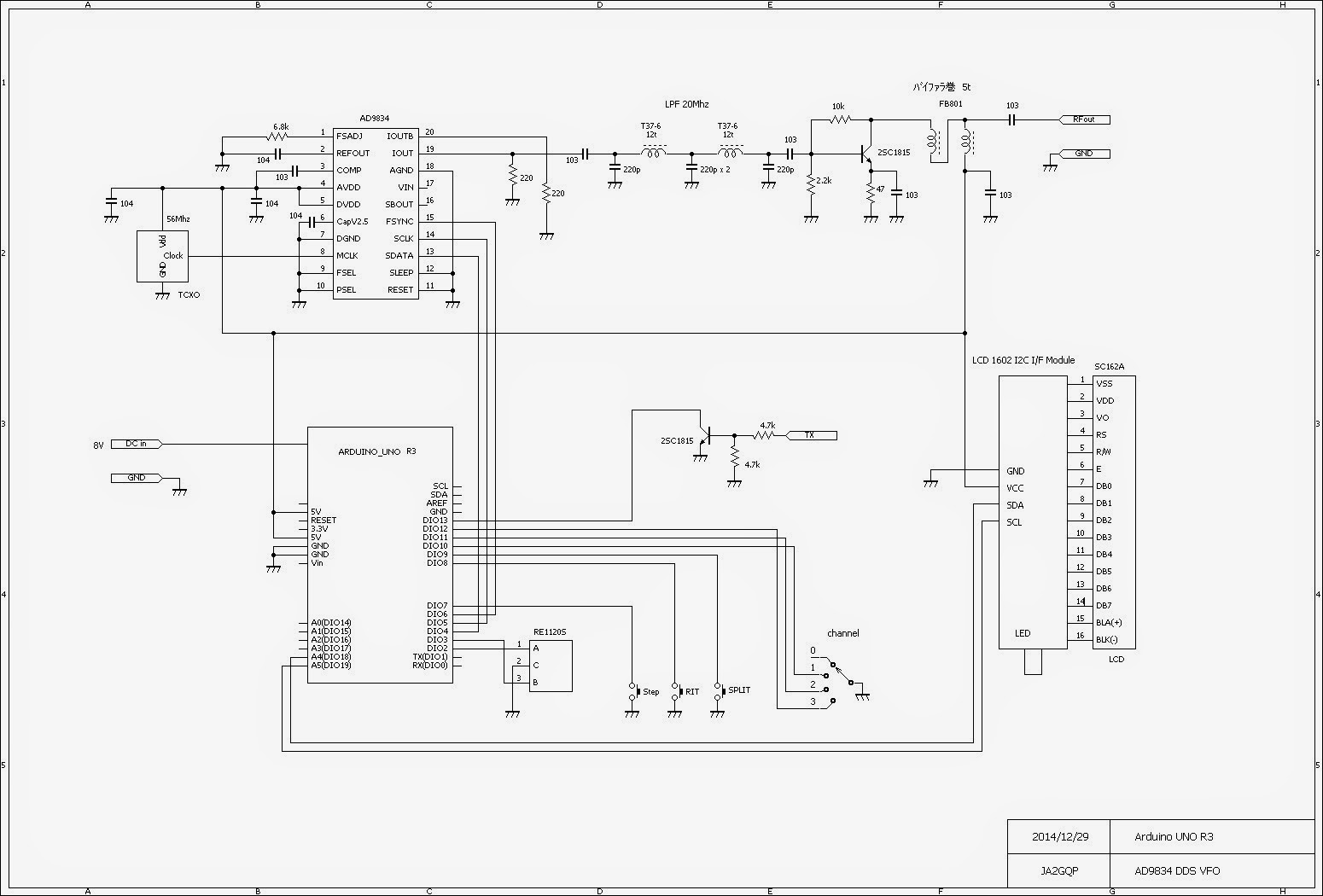 JA2GQP’s Blog: Arduino AD9834 DDS VFO