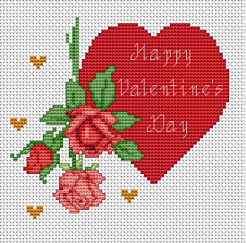 Free Cross Stitch Patterns : Love in the air ... Happy Valentine's Day