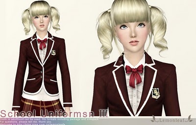 My Sims 3 Blog: School Uniforms part 3 by Lemon Leaf