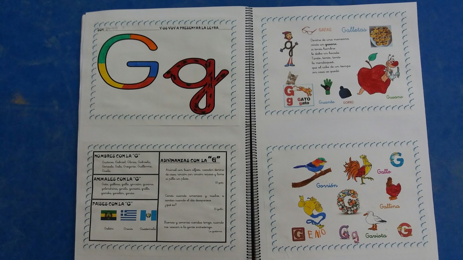 LA CLASE DE LA SEÑO ISABEL: LIBRO VIAJERO. LETRA G. JAVIER JURADO