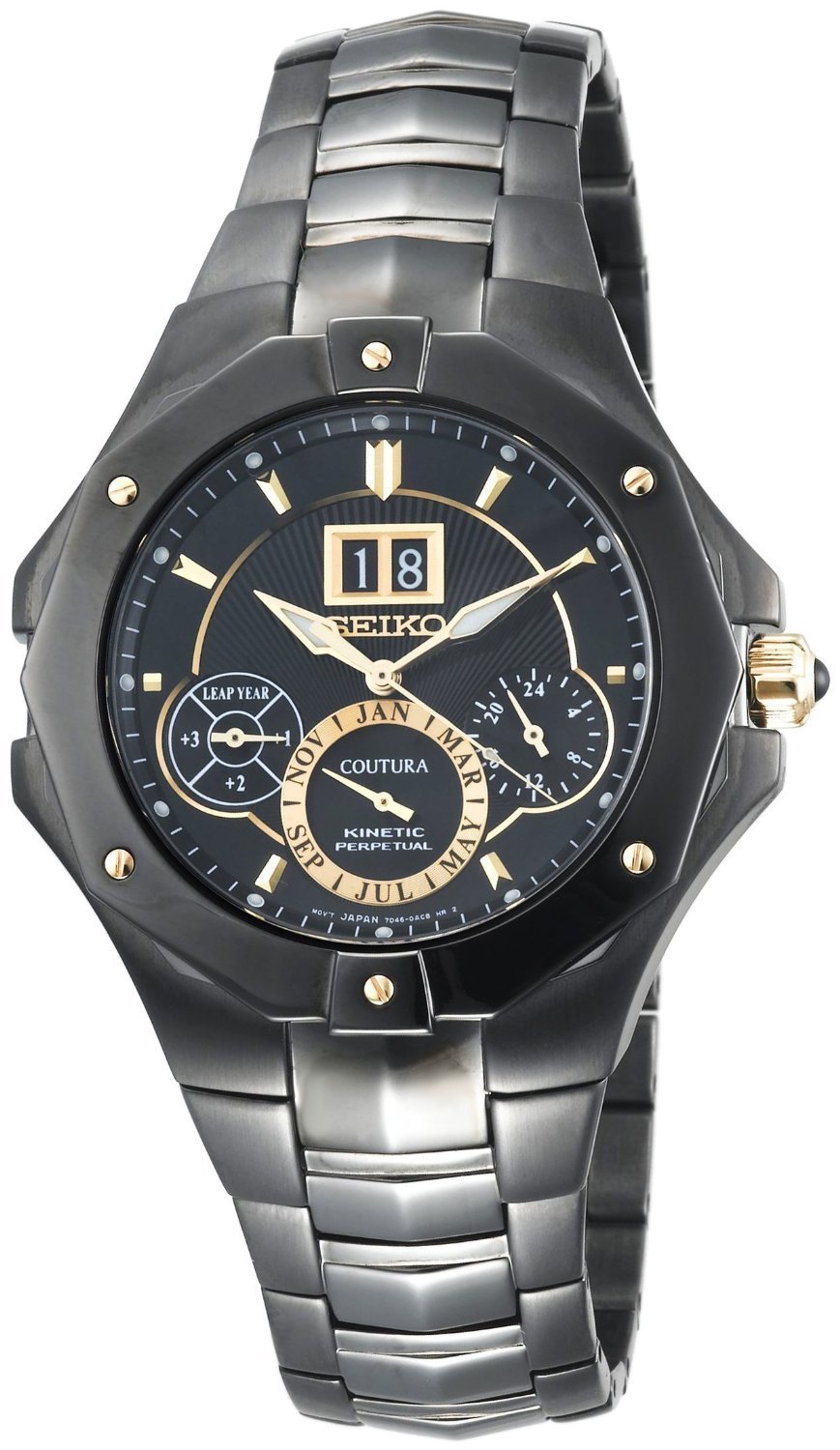Online Shopping: Seiko Men's SNP017 Coutura Kinetic Perpetual Watch