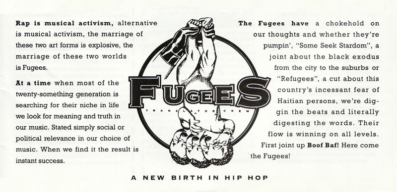 Hip-Hop Nostalgia: The Fugees "Blunted On Reality" (Press Kit, 1993)