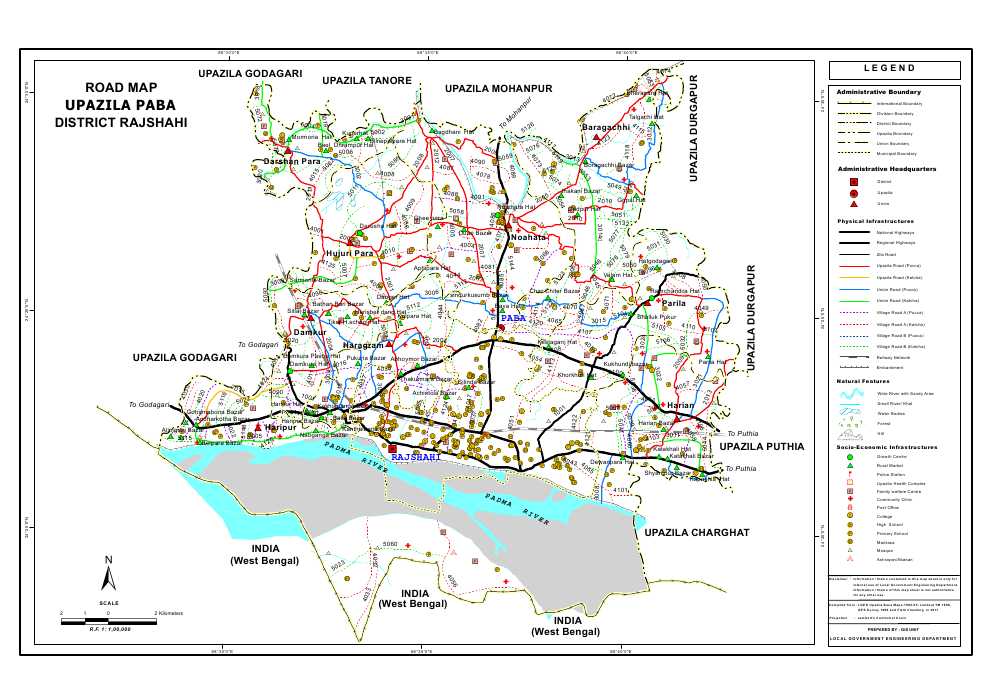 Mouza & Land Use Maps of Paba Upazila, Rajshahi, Bangladesh - Tourism ...