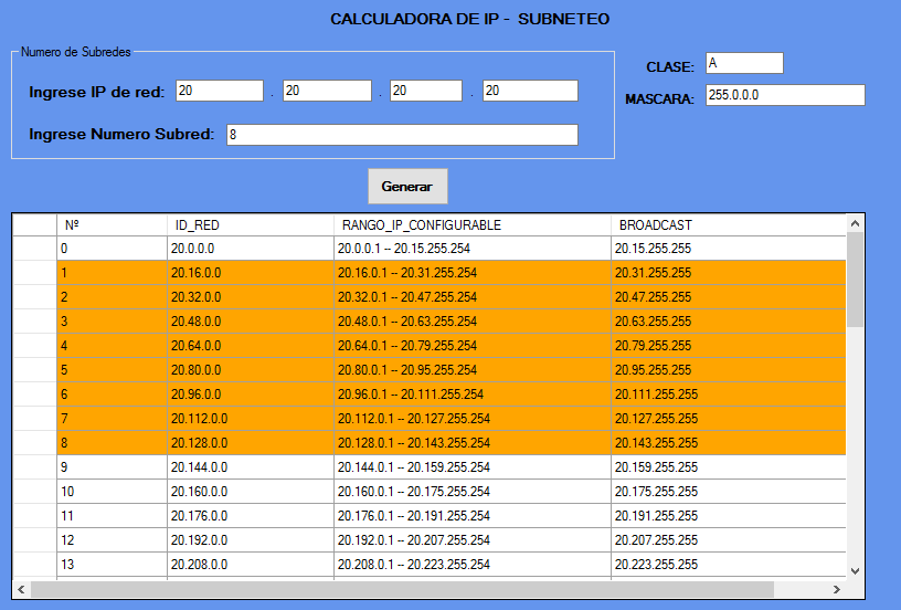 Calculadora de Subredes IP - Subneteo - Redes - Hosts - IP Calculator ...