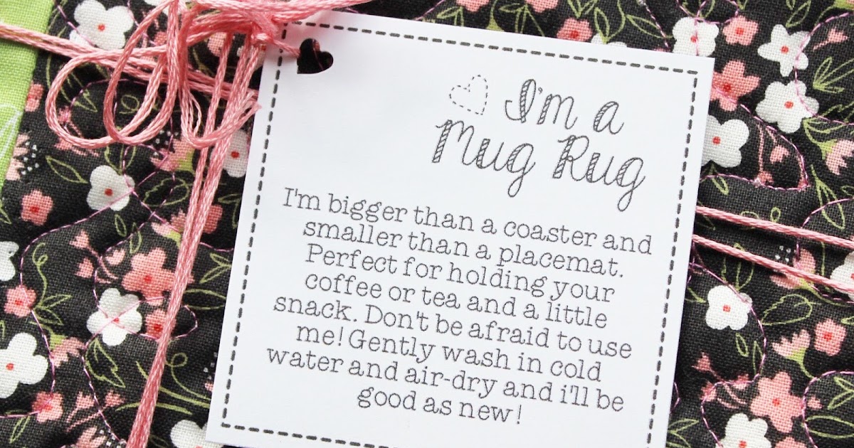 Mug Rug Printable Tags | Amista Baker