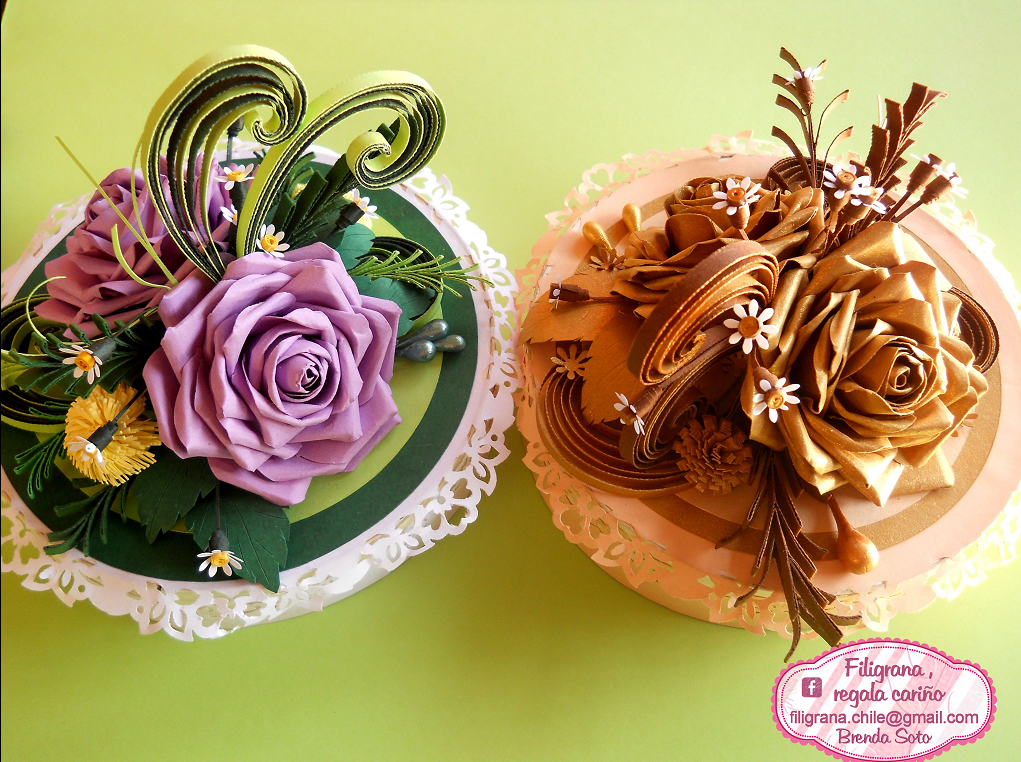 Filigrana - Quilling en Chile: Bouquet de flores con Filigrana
