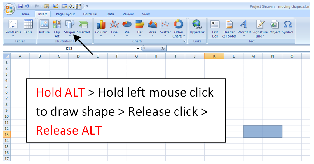 Do My Excel Blog: How to anchor a shape to fit with an Excel cell